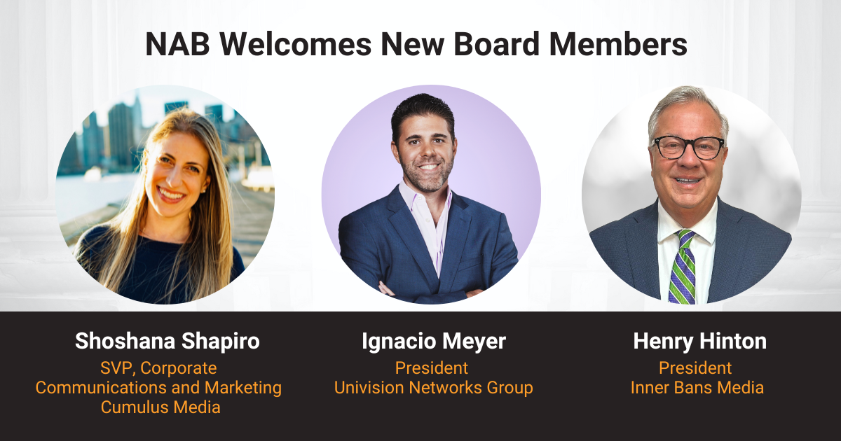 Hinton, Meyer and Shapiro Appointed to NAB Radio Board of Directors ...